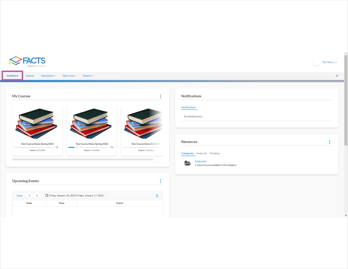 How to Access your Course from the Learner's Dashboard – Support - FACTS Learning