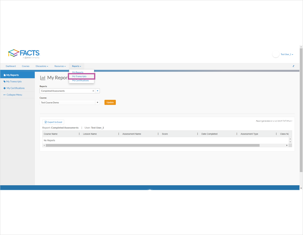 How to View, Download and Print Reports and Transcripts as a Learner ...
