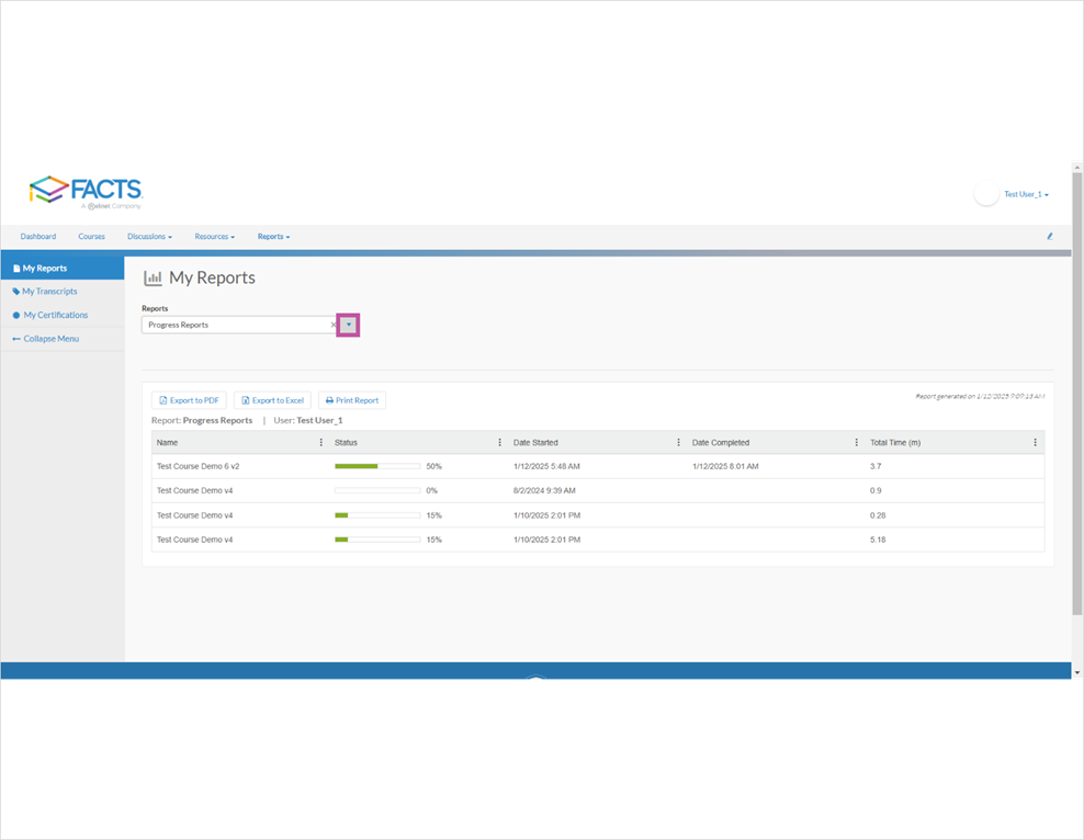 How to View, Download and Print Reports and Transcripts as a Learner ...