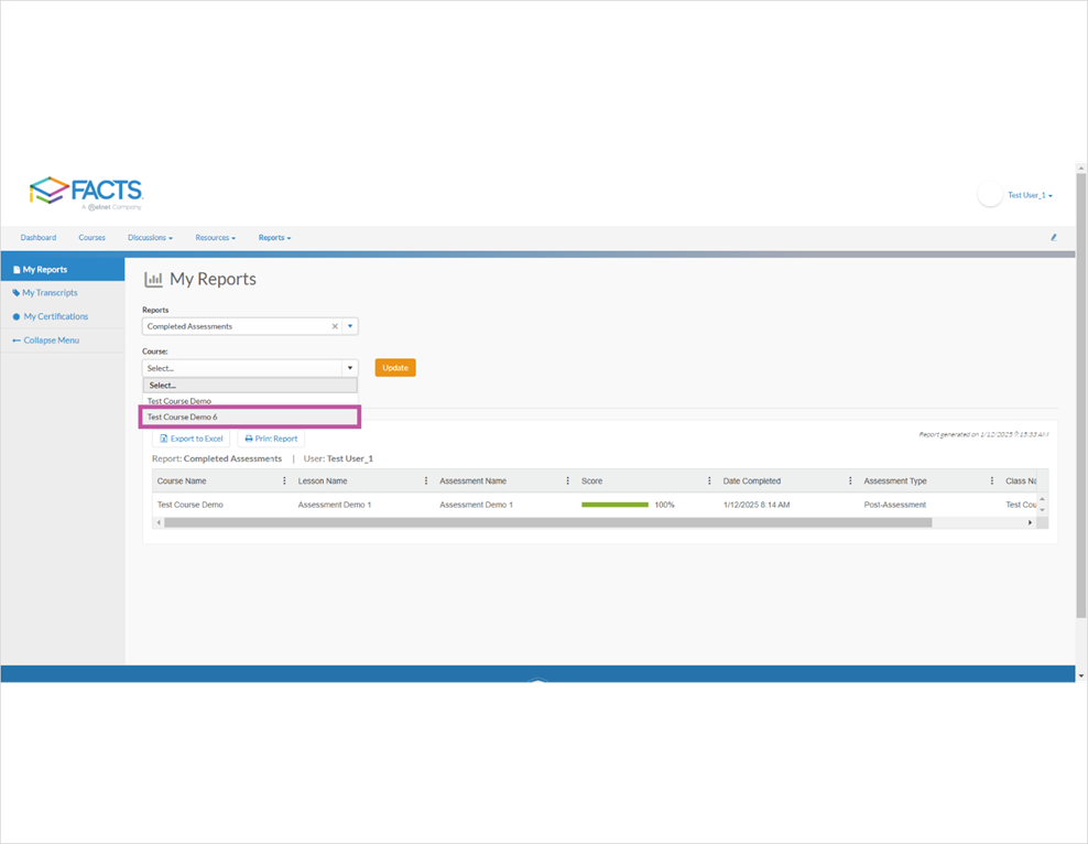 How to View, Download and Print Reports and Transcripts as a Learner ...