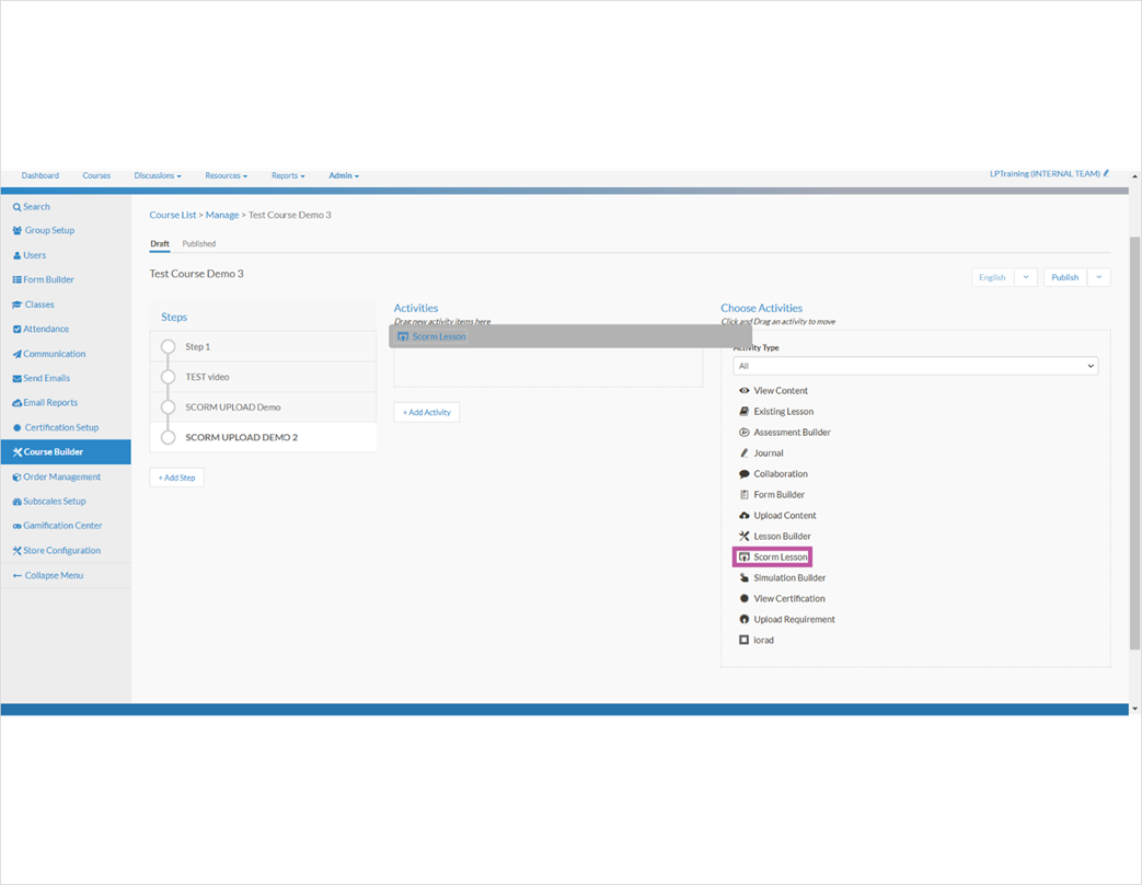 How to Add a SCORM File to a course in Course Builder – Support - FACTS ...