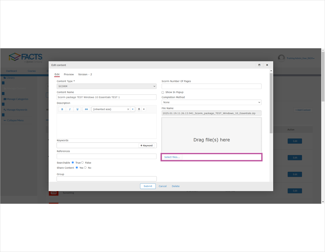 How to Edit Content and Scorm Files under Resources Tab – Support ...