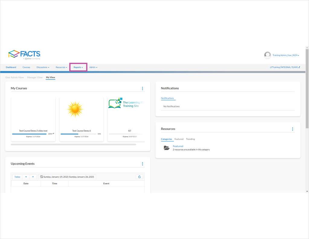 How to Access Certification Progress Reports under the Reports Tab ...