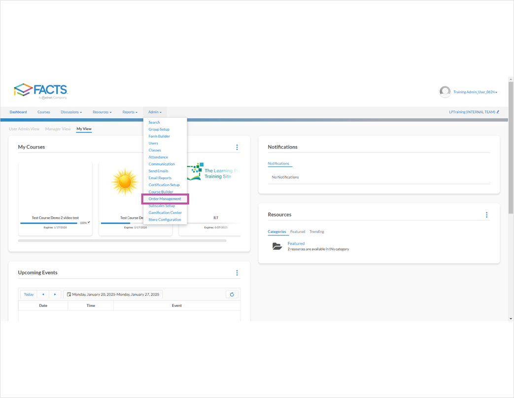 How to View Store Order Management List – Support - FACTS Learning