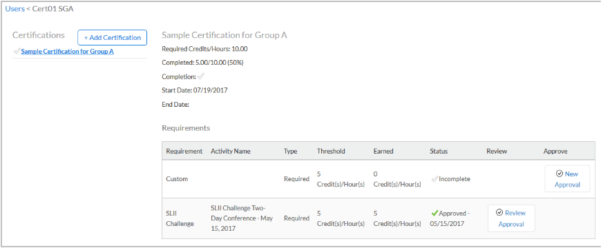 How to Manually Award Requirement Credit for User – Support - FACTS ...